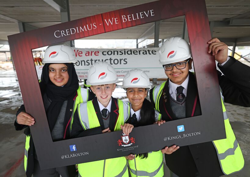 King's Bolton Students Attend Ceremony to Celebrate Build of New School ...
