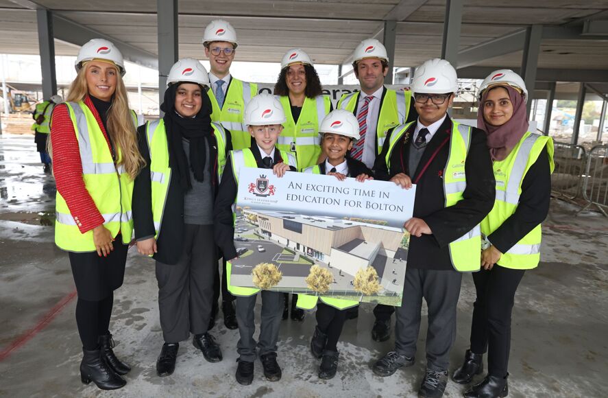 King's Bolton Students Attend Ceremony to Celebrate Build of New School ...